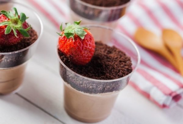 Mousse de chocolate no copinho